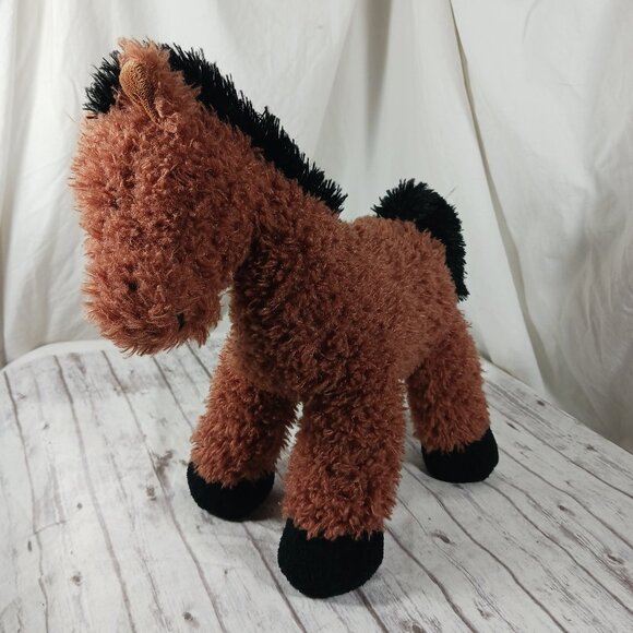 Jellycat | Toys | Jellycat Caffuffle Pony Brown Black Horse Curly Fur ...